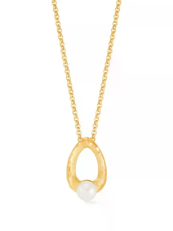 DOWER & HALL Waterfall Pearl Droplet Necklace - Gold