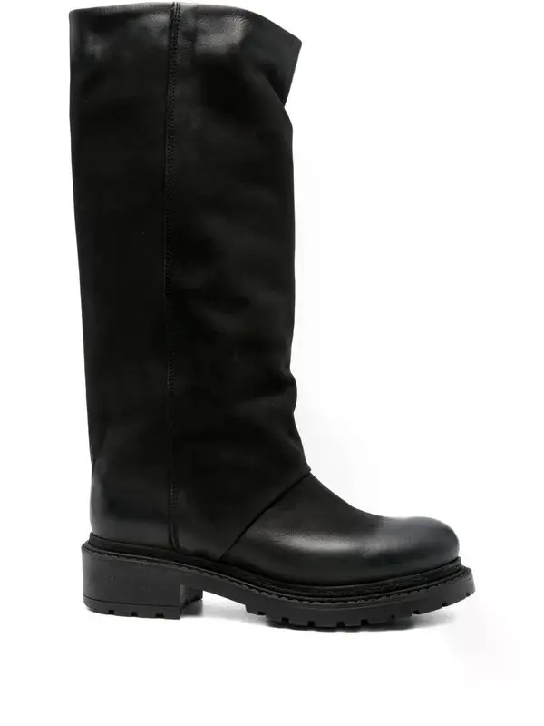 METISSE 40mm Slouch Calf-leather Boots - Black