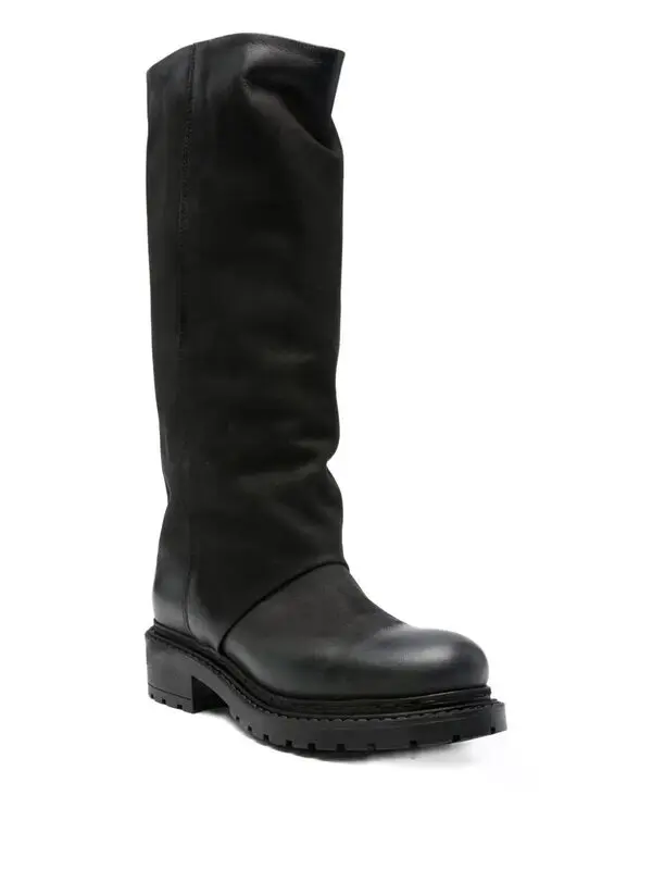METISSE 40mm Slouch Calf-leather Boots - Black