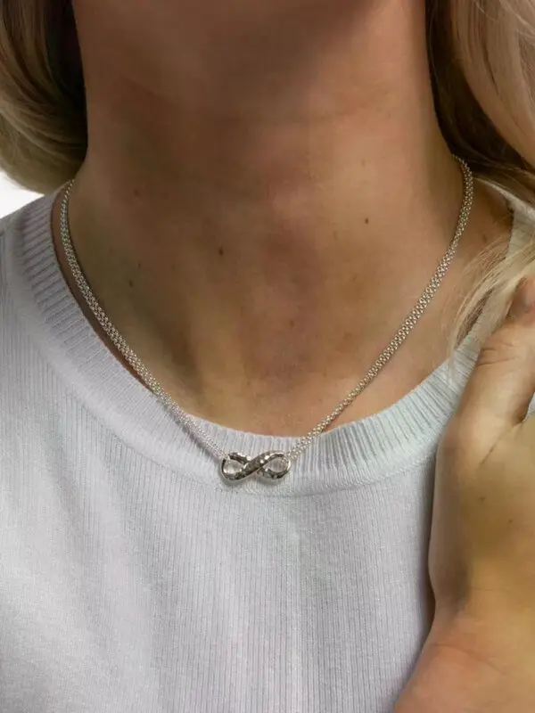 DOWER & HALL Entwined Infinity Pendant Necklace - Silver
