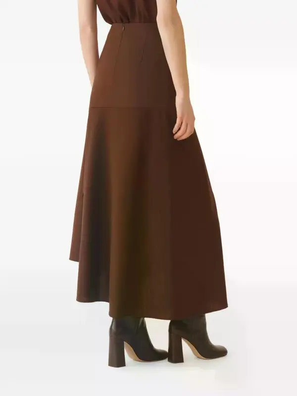 Fabiana Filippi Wool-blend Asymmetric Maxi Skirt