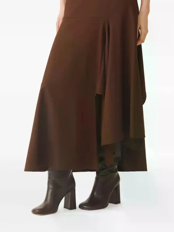 Fabiana Filippi Wool-blend Asymmetric Maxi Skirt