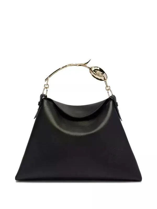 Erdem Large Bloom Leather Bag - Black