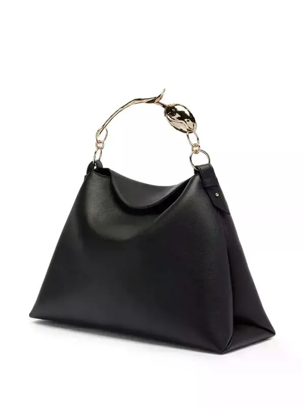 Erdem Large Bloom Leather Bag - Black
