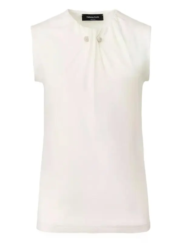 Fabiana Filippi Embellished Sleeveless Top