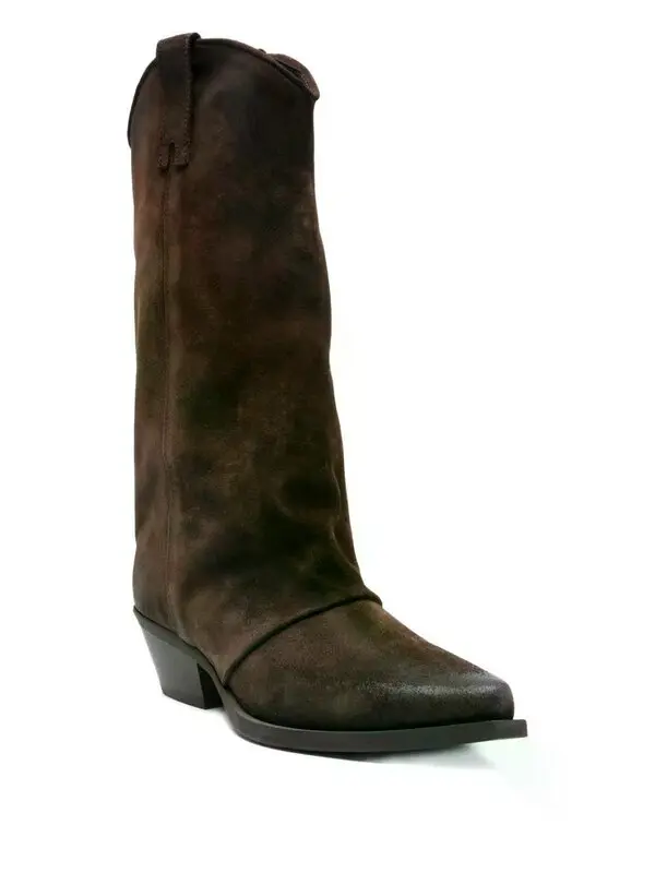 METISSE 50mm Pointed-toe Cowboy Boots - Brown
