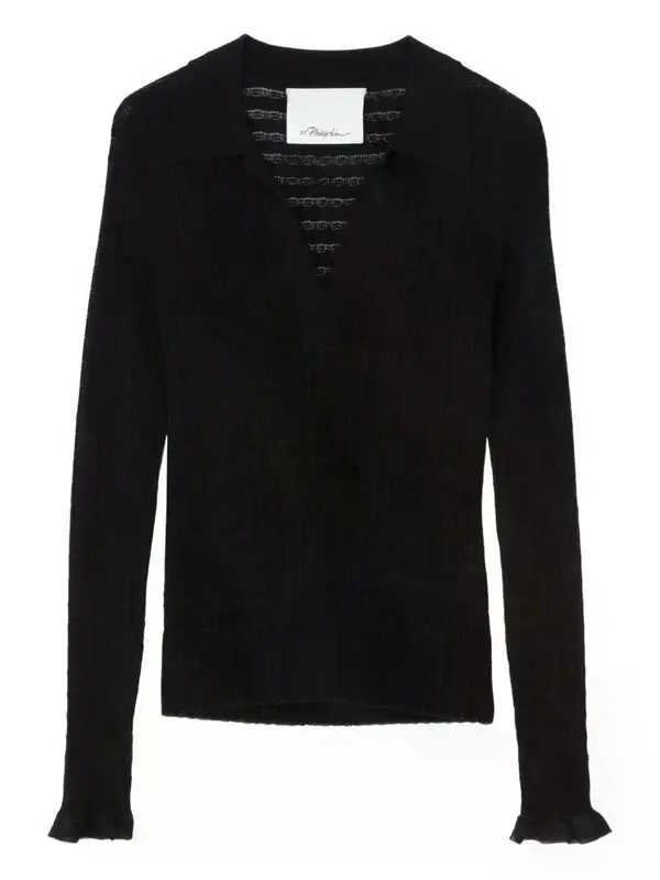 3.1 Phillip Lim Ribbed Knit Long Sleeve Sweater
