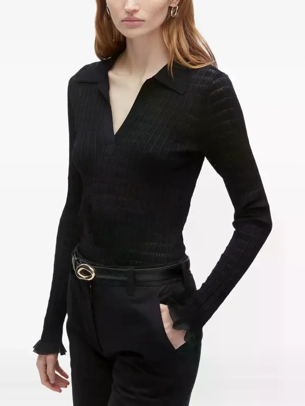 3.1 Phillip Lim Ribbed Knit Long Sleeve Sweater