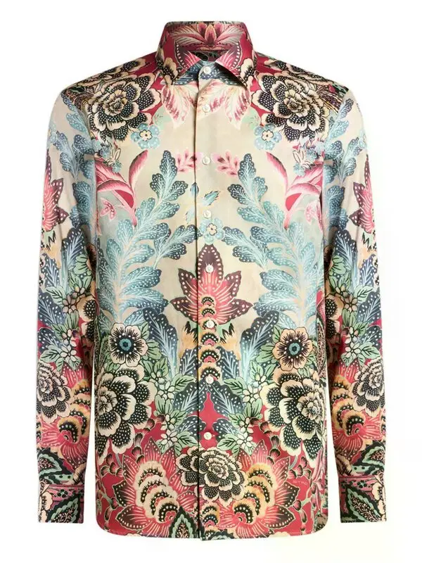Etro Floral-print Shirt - Neutrals