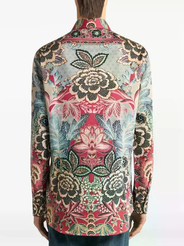Etro Floral-print Shirt - Neutrals
