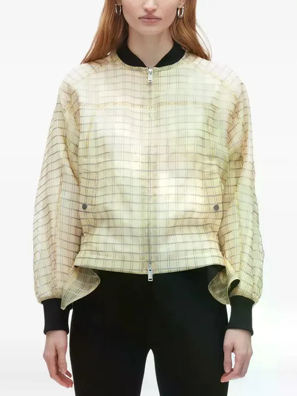3.1 Phillip Lim Checked Belted Bomber Jacket