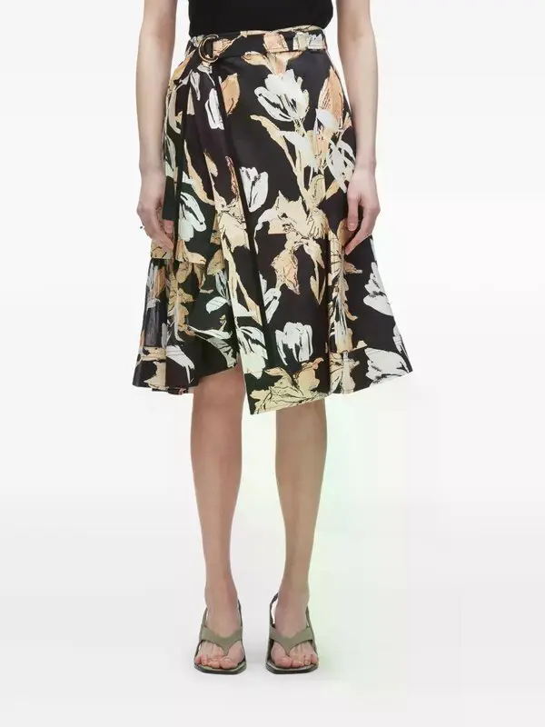 3.1 Phillip Lim Floral-print Ruffled Skirt