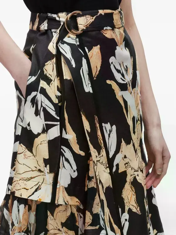 3.1 Phillip Lim Floral-print Ruffled Skirt