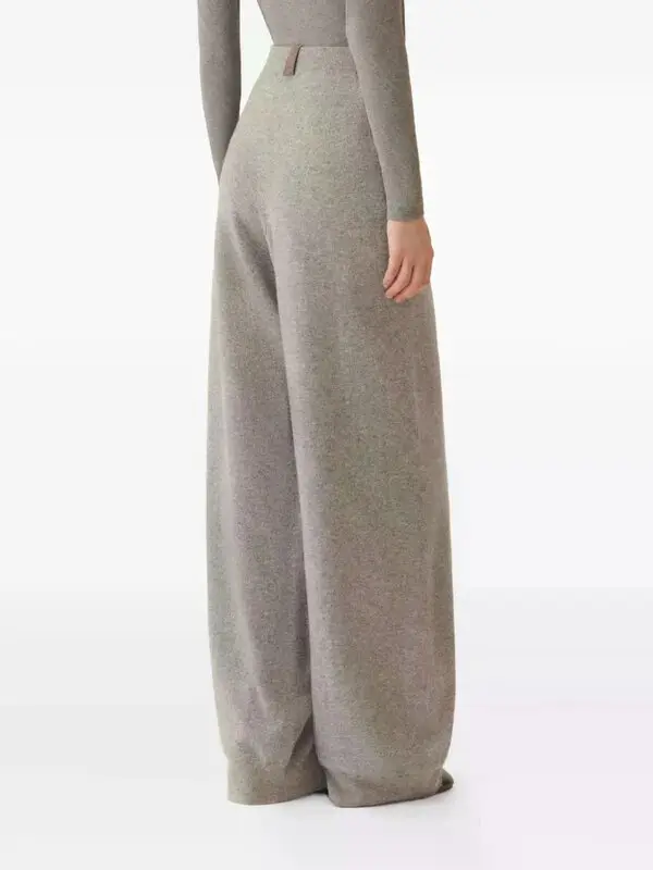 Fabiana Filippi Wide Leg Cashmere Track Pants - Grey