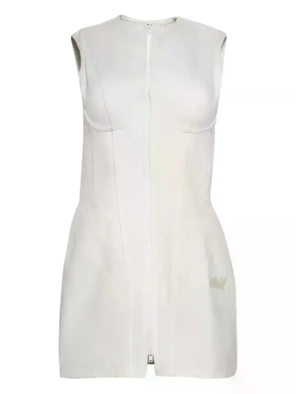 white christmas dresses Olena Red Front Zip Corset Midi Dress main image 1