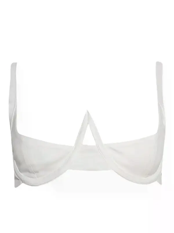 Natasha Zinko Plunge-neckline Bra - White