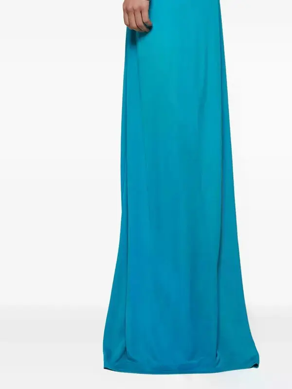 Christopher Esber Bezel Quartz Ruched Maxi Skirt - Blue