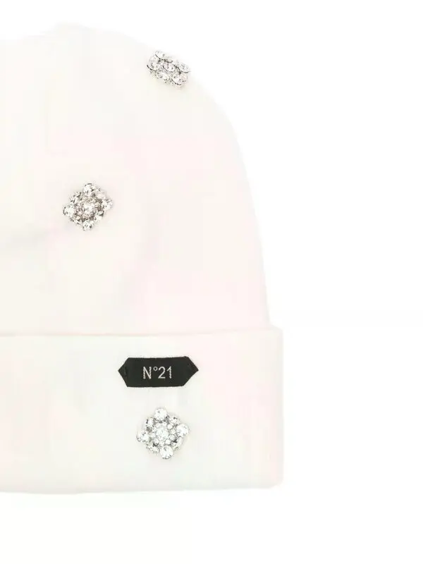 N°21 Crystal-embellished Beanie