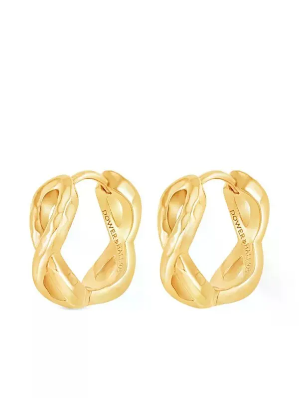 DOWER & HALL Entwined Infinity Huggie Earrings - Gold