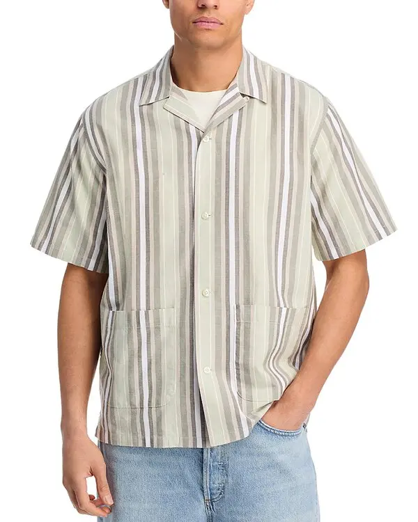 Carhartt Work In Progress Folsey Striped Camp Shirt - Folsey Stripe