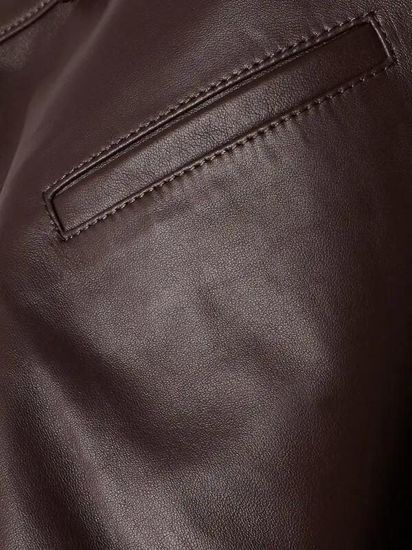 Loulou De Saison Cobe Paneled Leather Straight-leg Pants