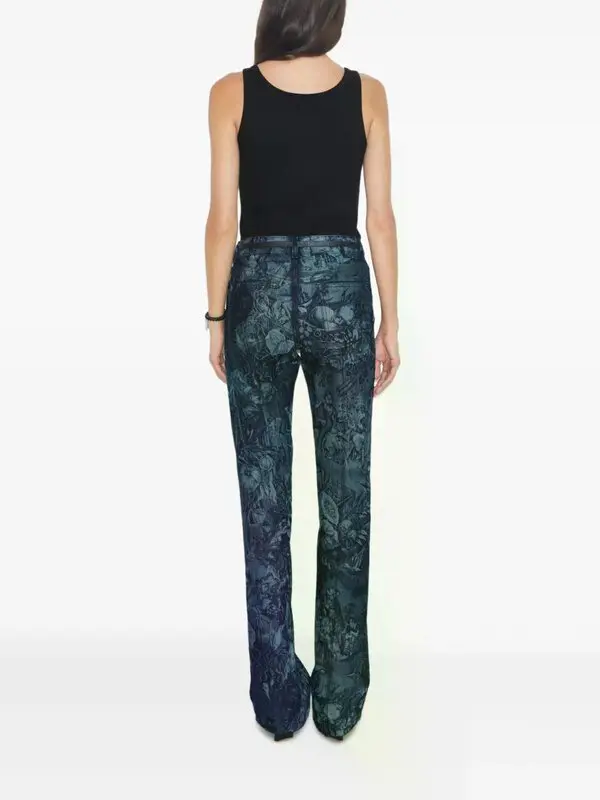 Tory Burch Printed Flared Jeans