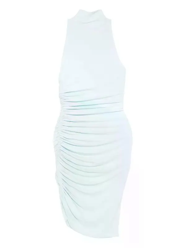 Jacquemus High-neck Ruched Dress - Blue