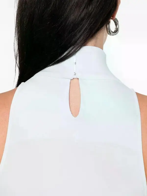 Jacquemus High-neck Ruched Dress - Blue