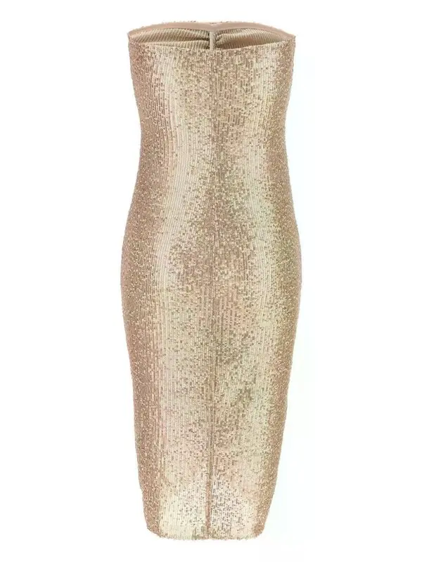 Norma Kamali Sequin-embellished Strapless Dress