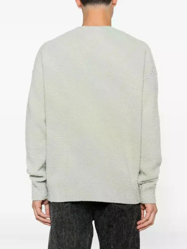 ROBERTO COLLINA Textured Crew-neck Sweater - Green