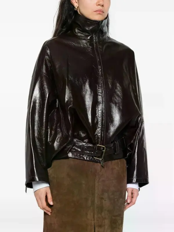 SALVATORE SANTORO Belted Leather Jacket