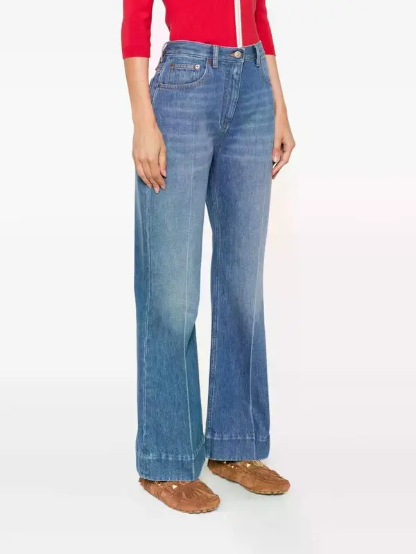 Valentino Garavani Cropped Flared Jeans