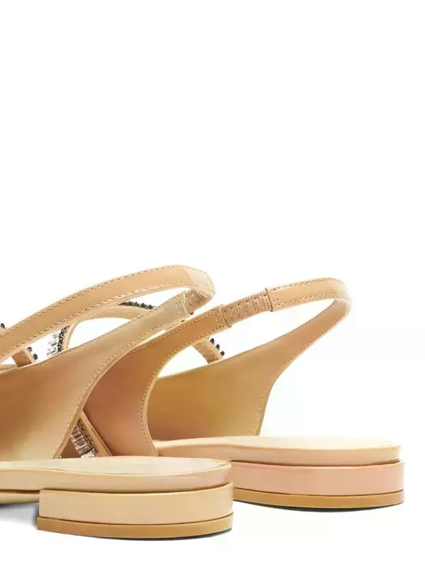 STUART WEITZMAN Crystal-embellished Slingback Flats