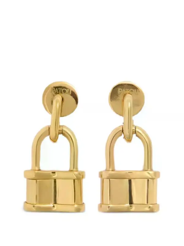 PATOU Padlock Stud Earrings - Gold