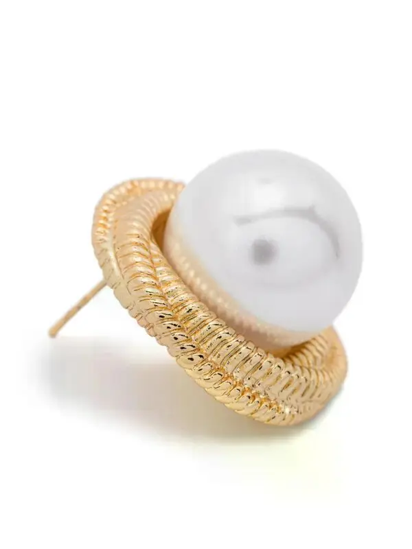 HEAVEN MAYHEM Gigi Pearl Stud Earrings - Gold