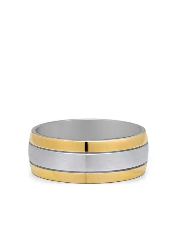 NIALAYA JEWELRY Two-tone Wide-band Ring - Silver