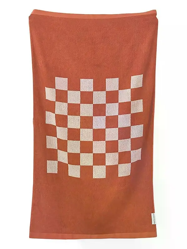 SUNNYLIFE Checkerboard Towel - Orange