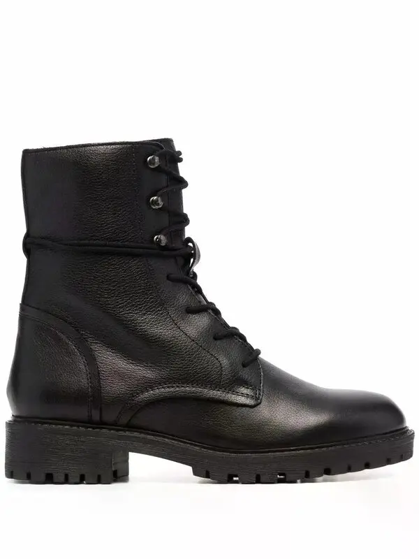 Geox Lace-up Leather Ankle Boots