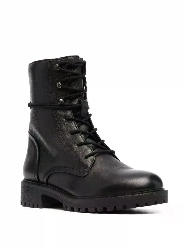 Geox Lace-up Leather Ankle Boots