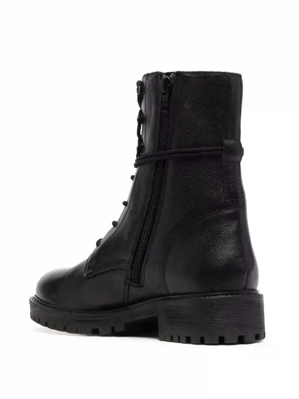 Geox Lace-up Leather Ankle Boots