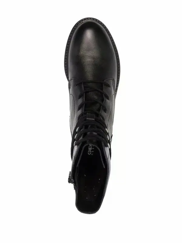 Geox Lace-up Leather Ankle Boots