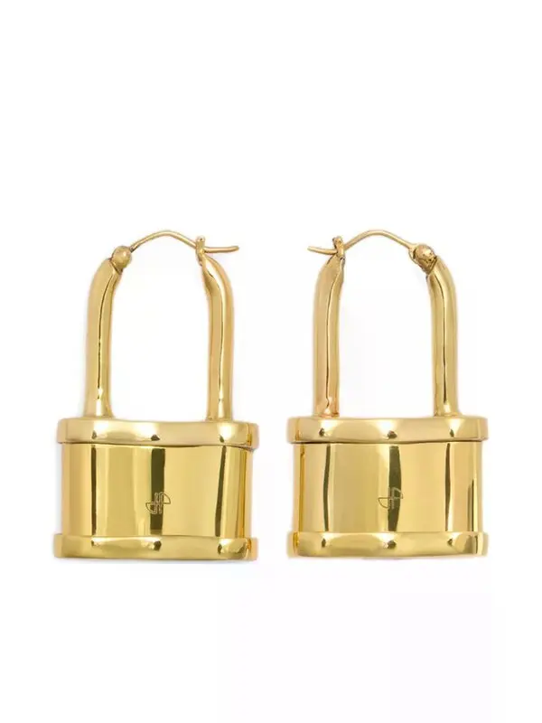 PATOU Padlock Hoop Earrings - Gold