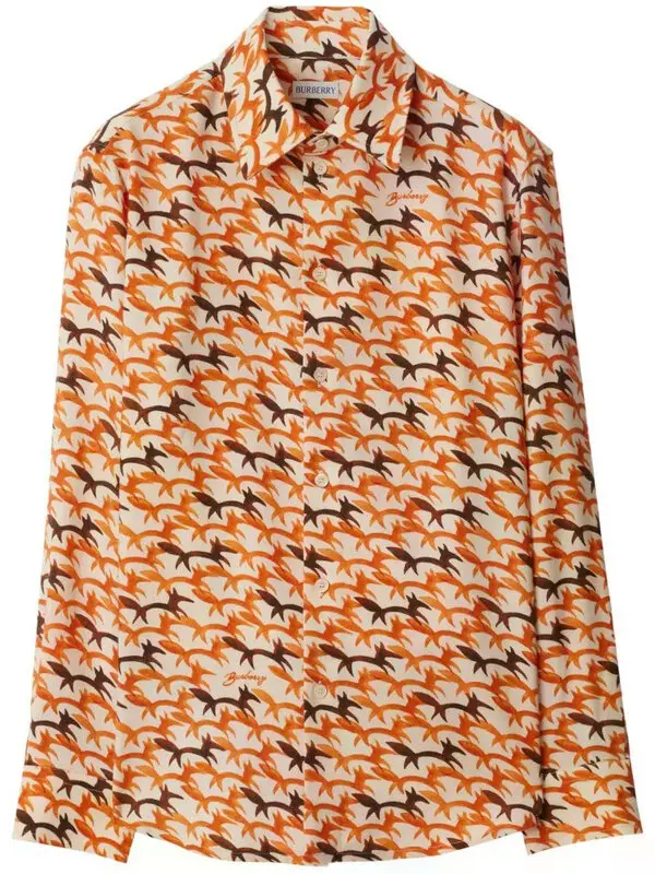 Burberry Fox-print Wool Shirt