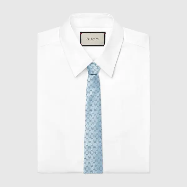 Gucci Gg Silk Jacquard Neck Tie