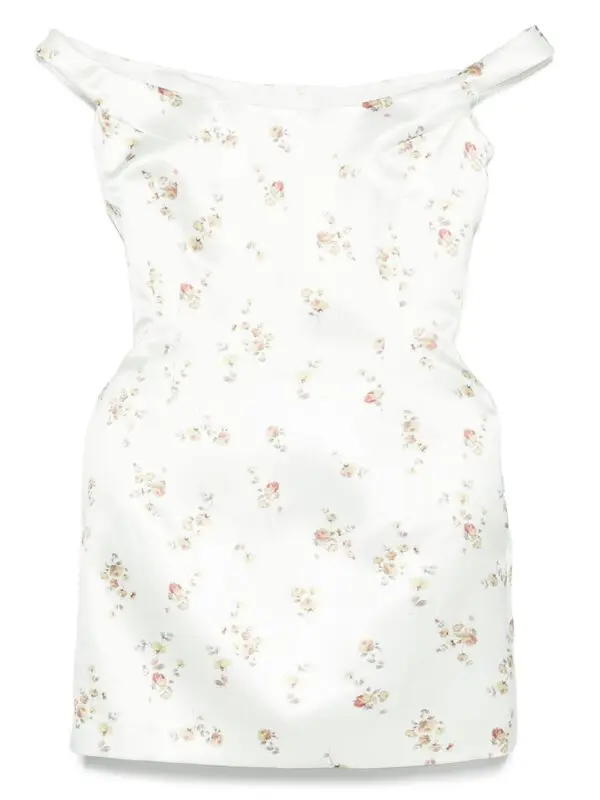 Magda Butrym Floral-print Mini Dress - White