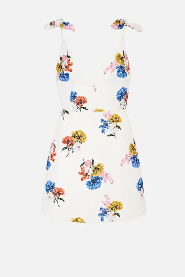 EMILIA WICKSTEAD Vero Floral Print Dress - White