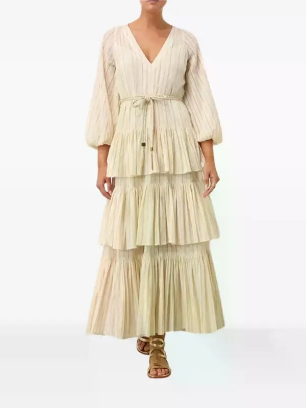 Zimmermann Tiered Striped Dress