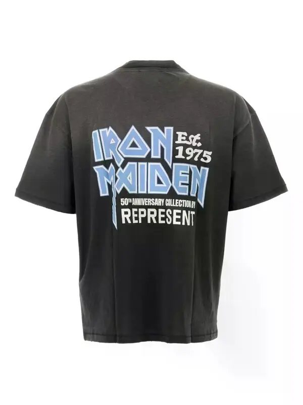 REPRESENT Iron Maiden Logo-print T-shirt