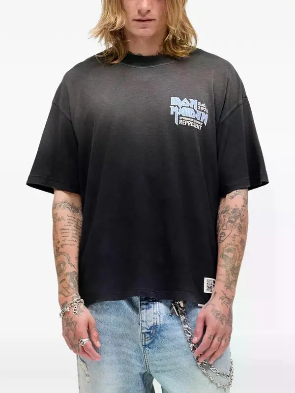 REPRESENT Iron Maiden Logo-print T-shirt