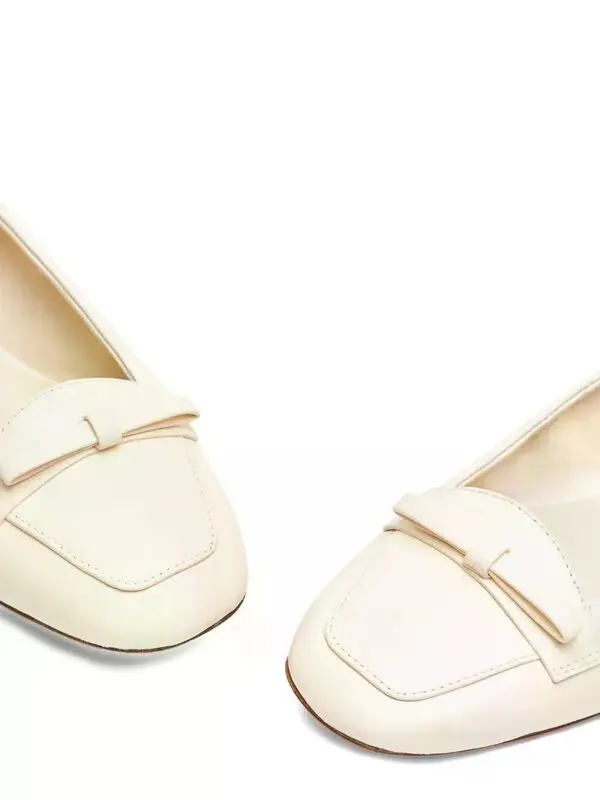 STUART WEITZMAN Bow-detail Leather Loafers